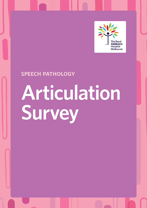 Speech Articulation Survey : About the Speech Articulation Survey