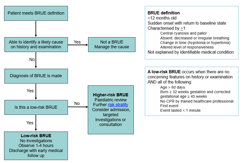 Clinical Practice Guidelines : Brief resolved unexplained event (BRUE)
