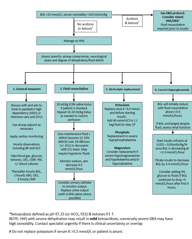 Clinical Practice Guidelines : Hyperosmolar hyperglycaemic state