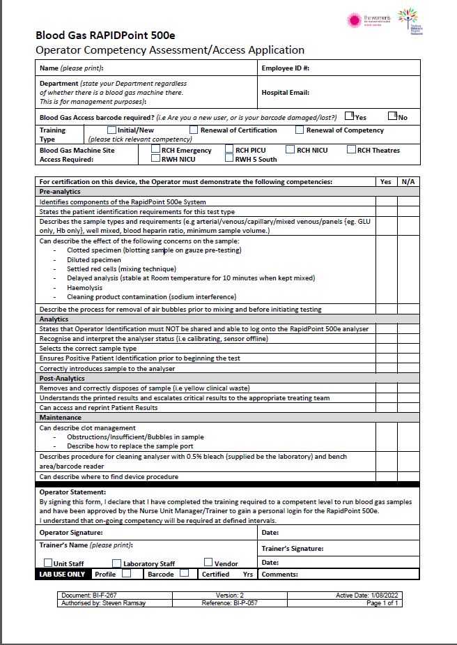 Point of Care Testing (POCT) : Point of Care Testing (POCT)