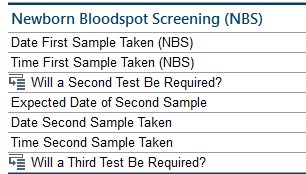 Clinical Guidelines (Nursing) : Newborn bloodspot screening