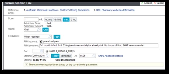 Clinical Guidelines (Nursing) : Sucrose (oral) for procedural pain ...